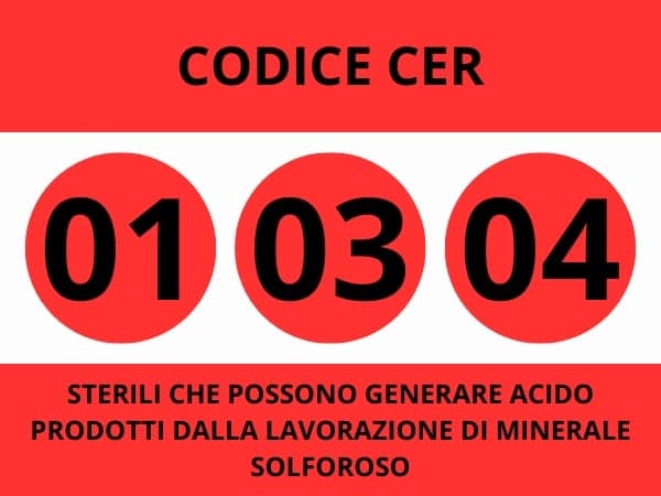 Codice CER 010304: Guida Completa