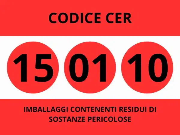 Codice CER 150110: Attribuzione e smaltimento