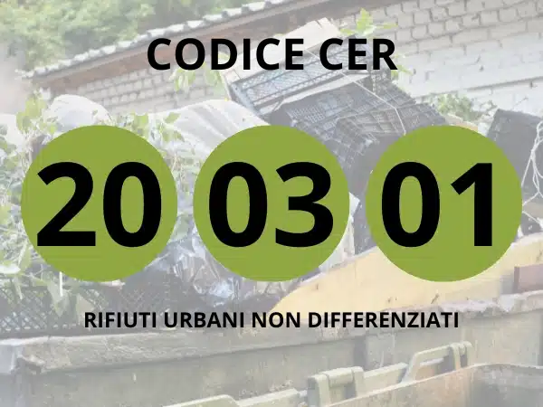 Codice CER 200301: Rifiuti Urbani Non Differenziati